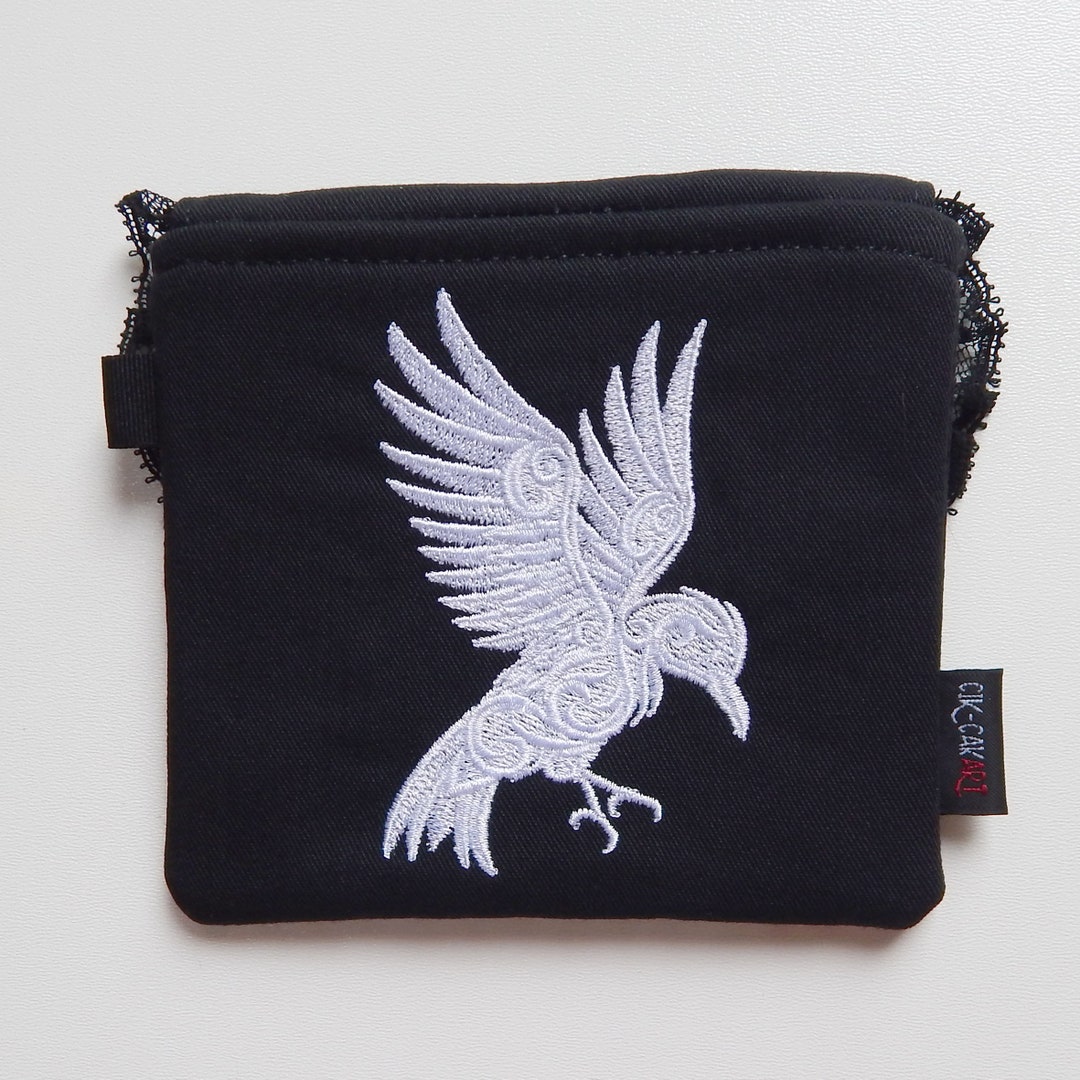 Raven Gothic Coin Purse – Handmade Bird Wallet, Unique Gothic Gift for ...