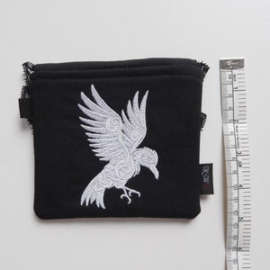 Raven Gothic Coin Purse – Handmade Bird Wallet, Unique Gothic Gift for ...