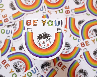 Be You Rainbow Poster, Digital Download - Etsy