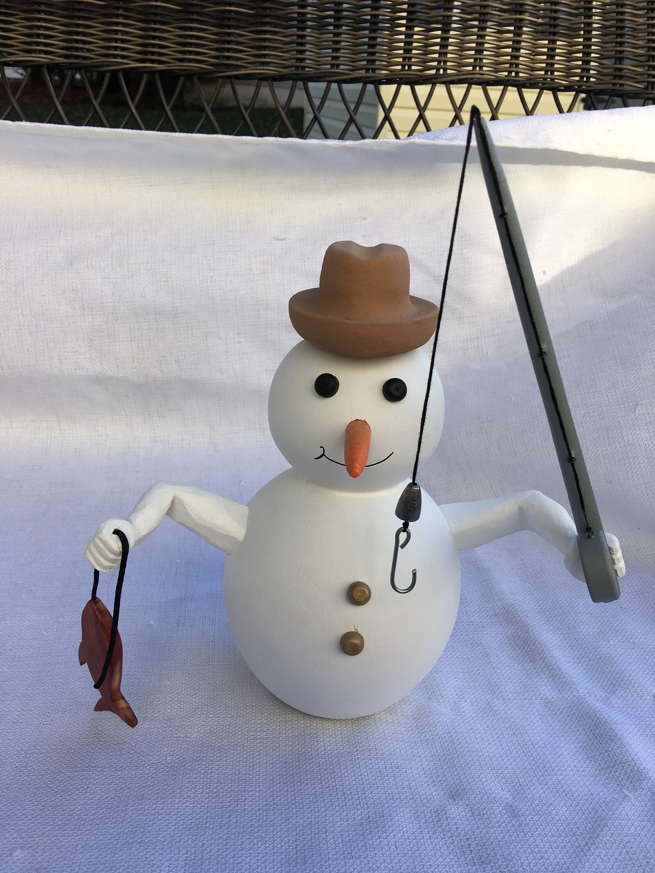 Fisherman Snowman - Etsy