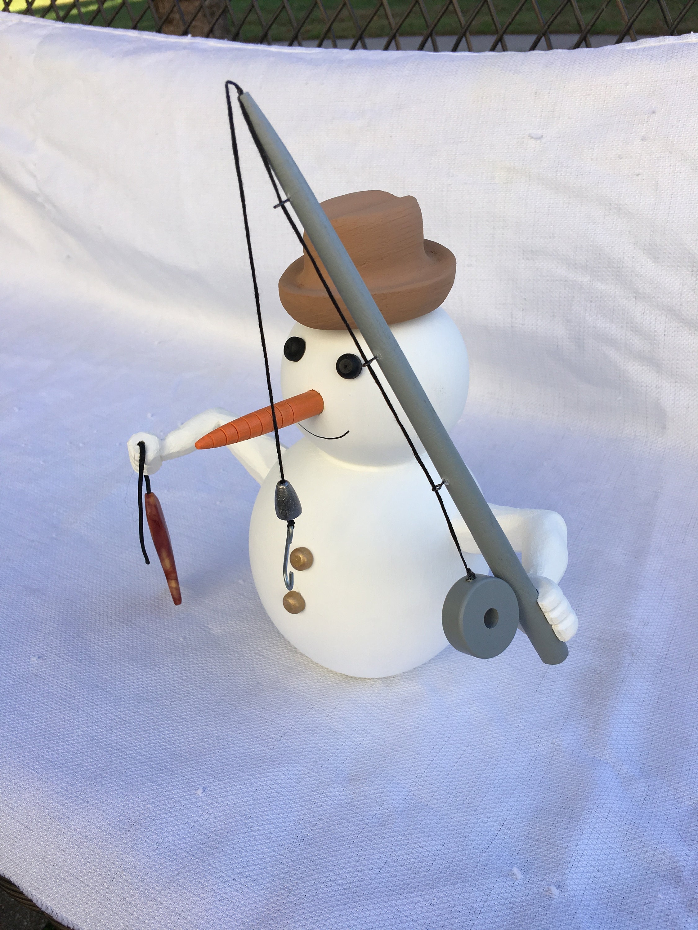 Fisherman Snowman - Etsy