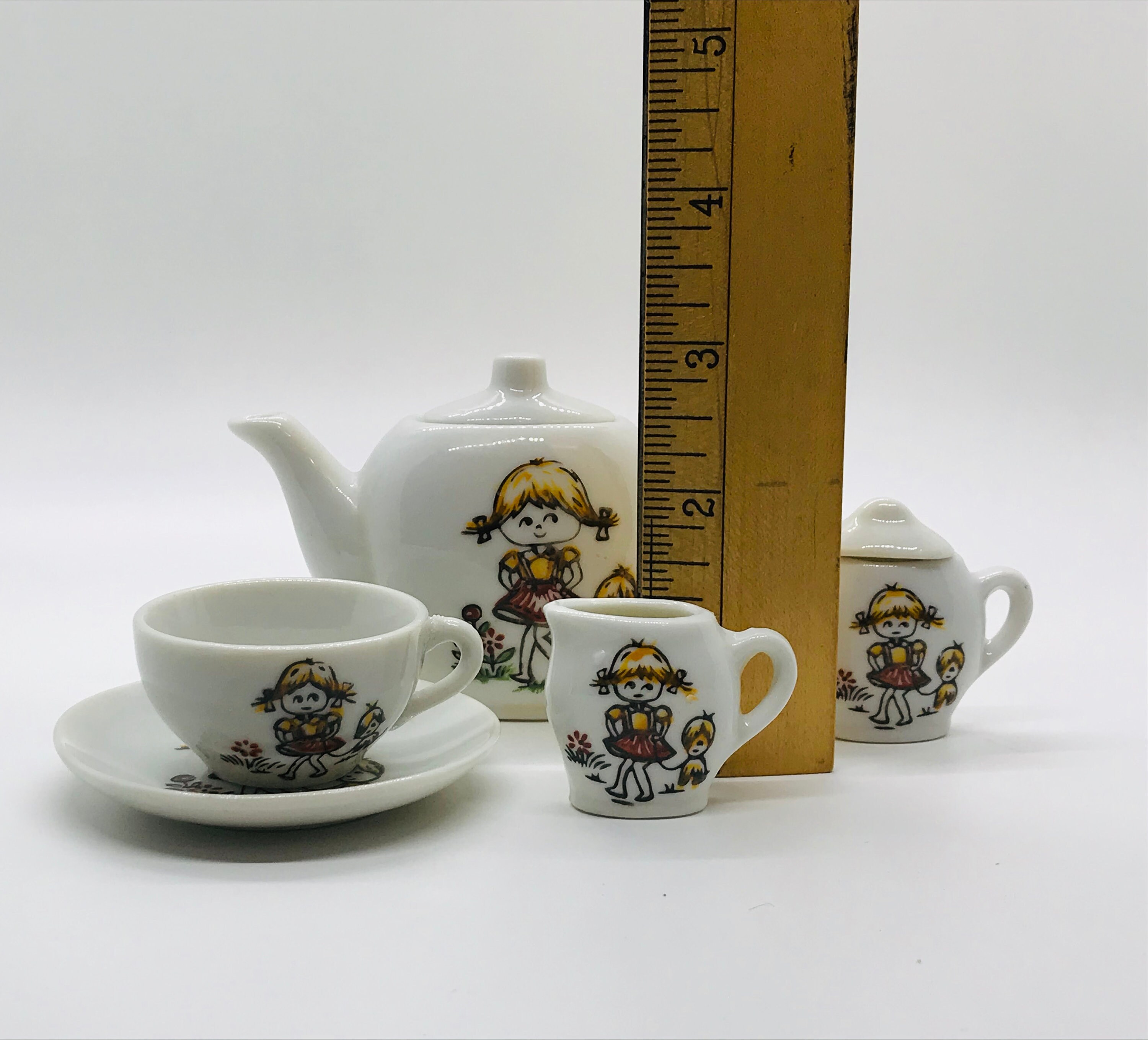 Cute Vintage Children’s China Tea Set, Children’s Toys, Mini Tea Set ...
