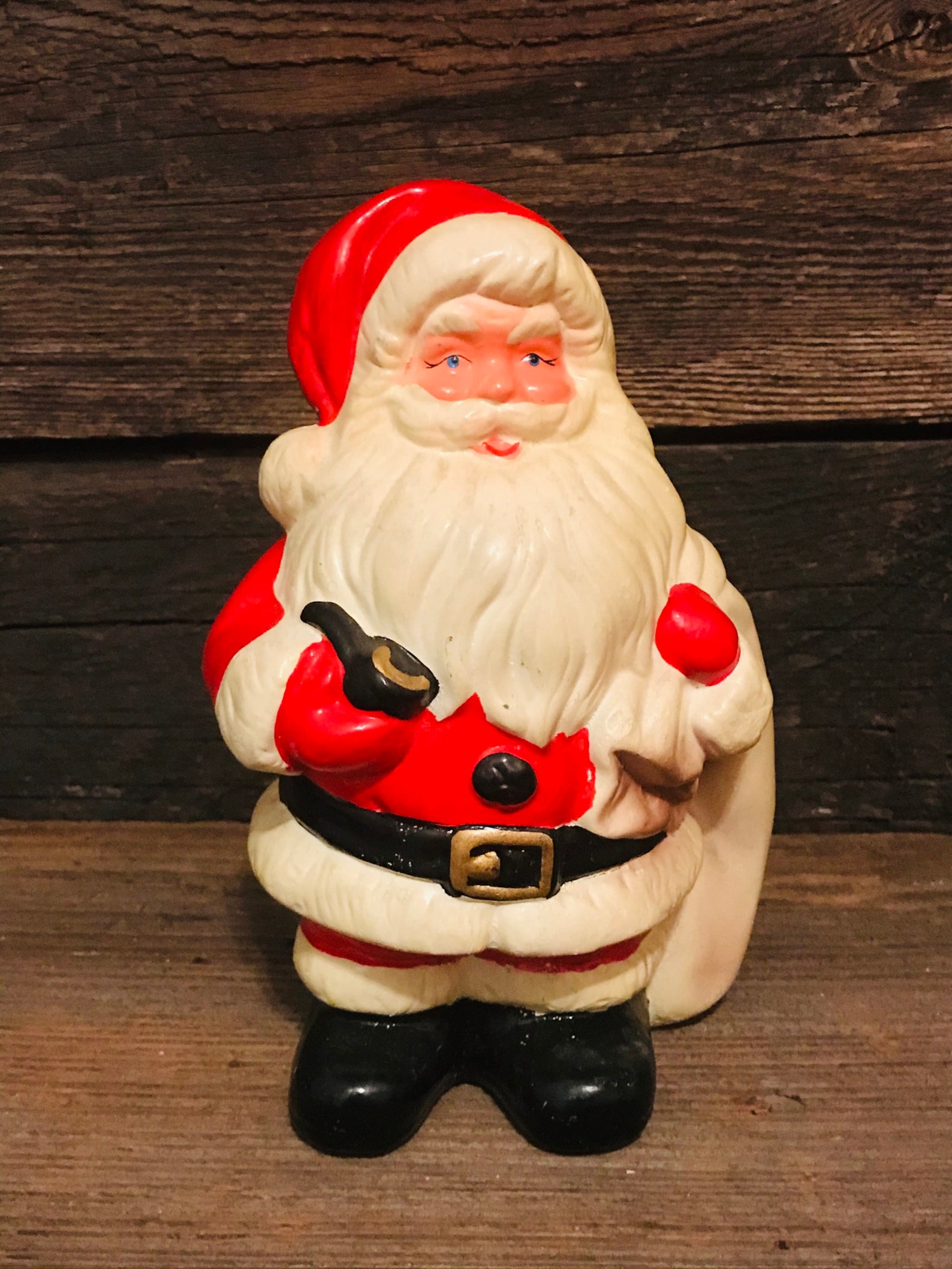 Vintage Hand Painted 1964 Santa Class Piggy Bank, Christmas, Vintage ...