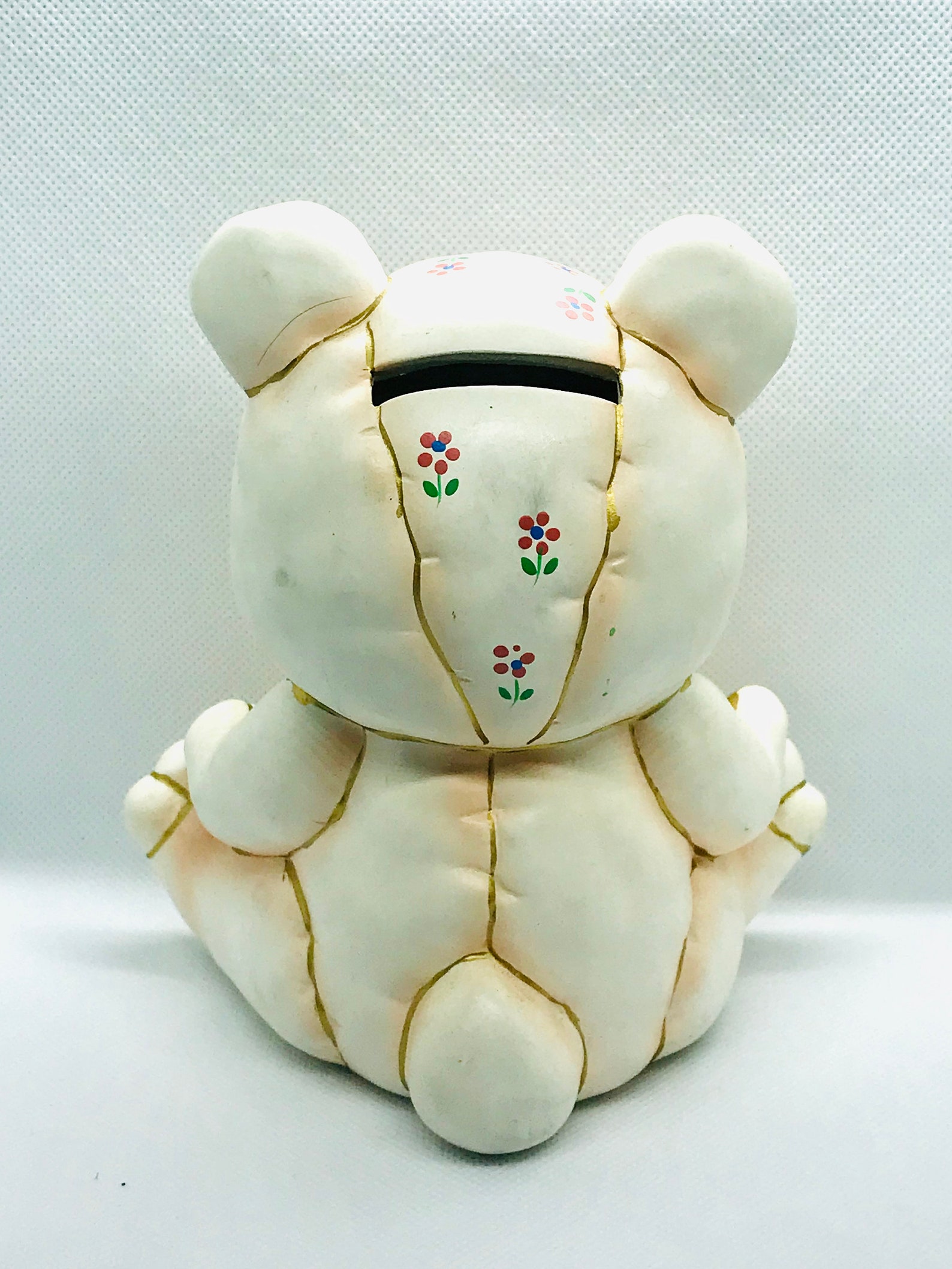 ADORABLE Lefton 1987 Teddy Bear Coin Bank, Vintage Piggy Bank, Vintage ...