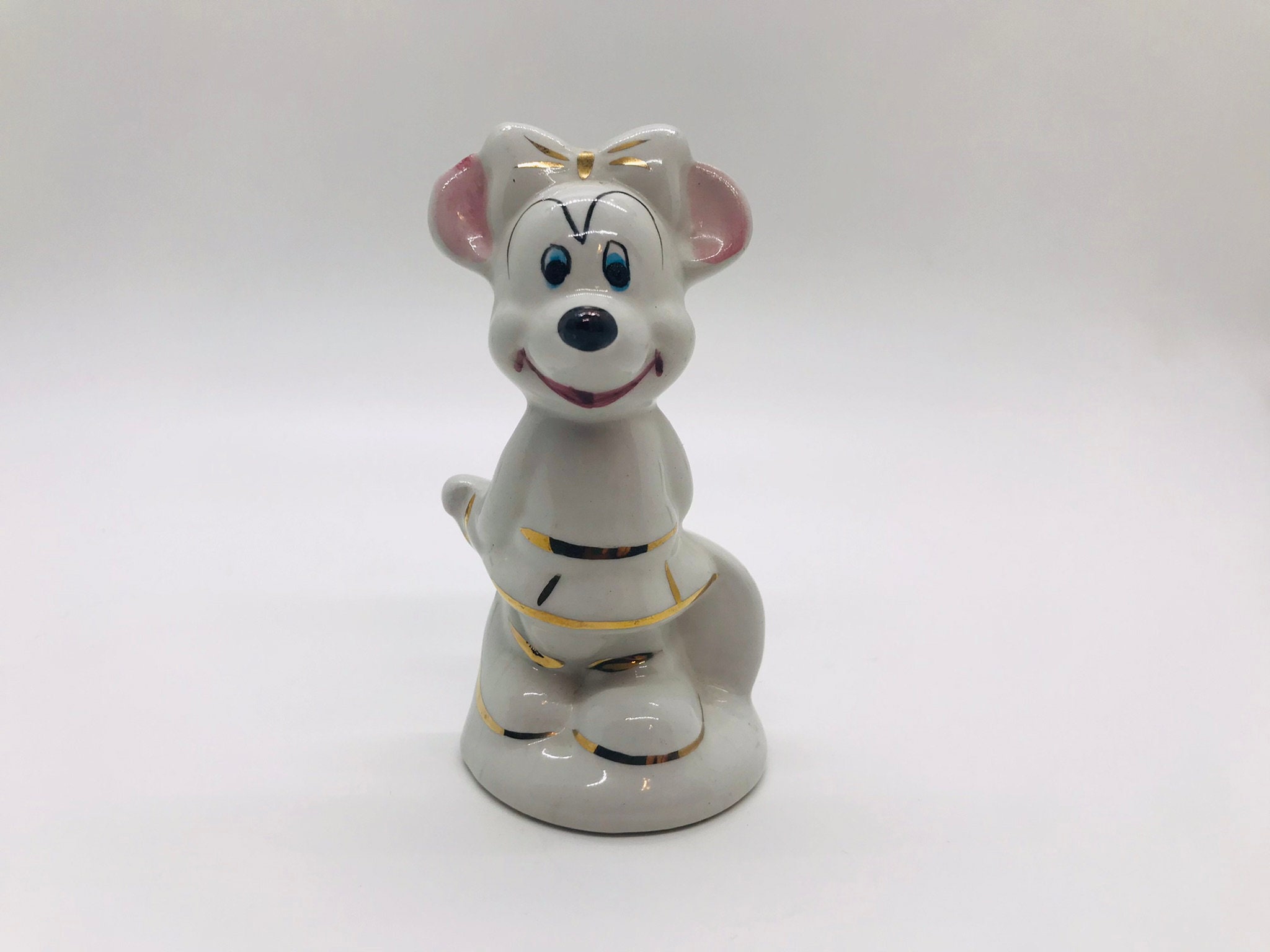 Cute Vintage Porcelain Mouse Figurine Minnie Mouse Figurine - Etsy
