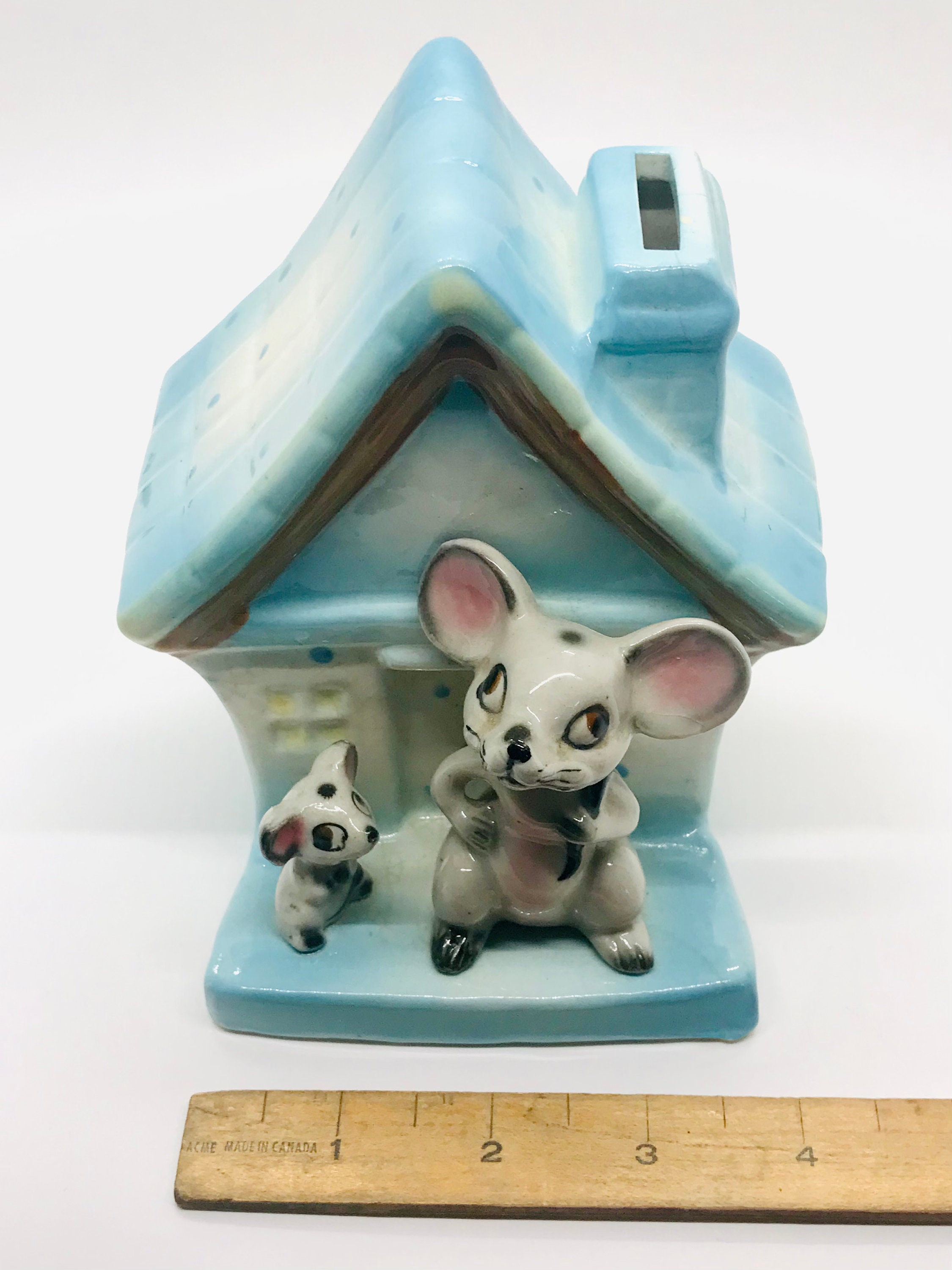 Vintage Mouse House Coin Bank Piggy Bank Made in Japan - Etsy