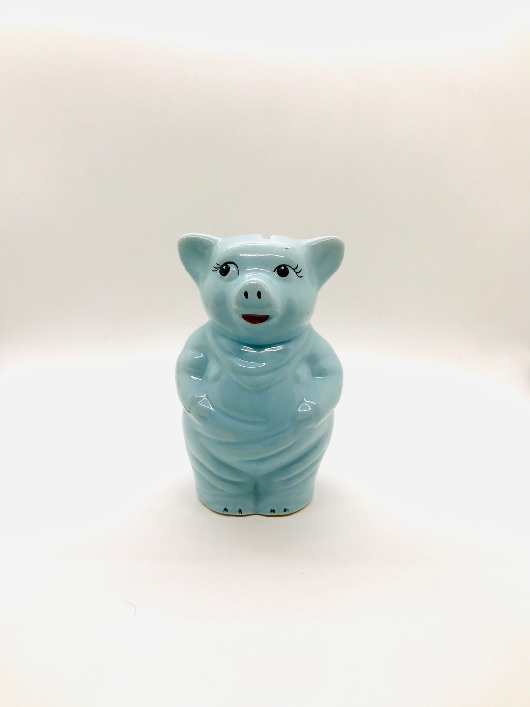 Adorable Vintage Blue Pig Piggy Bank, Coin Banks, Vintage Banks ...