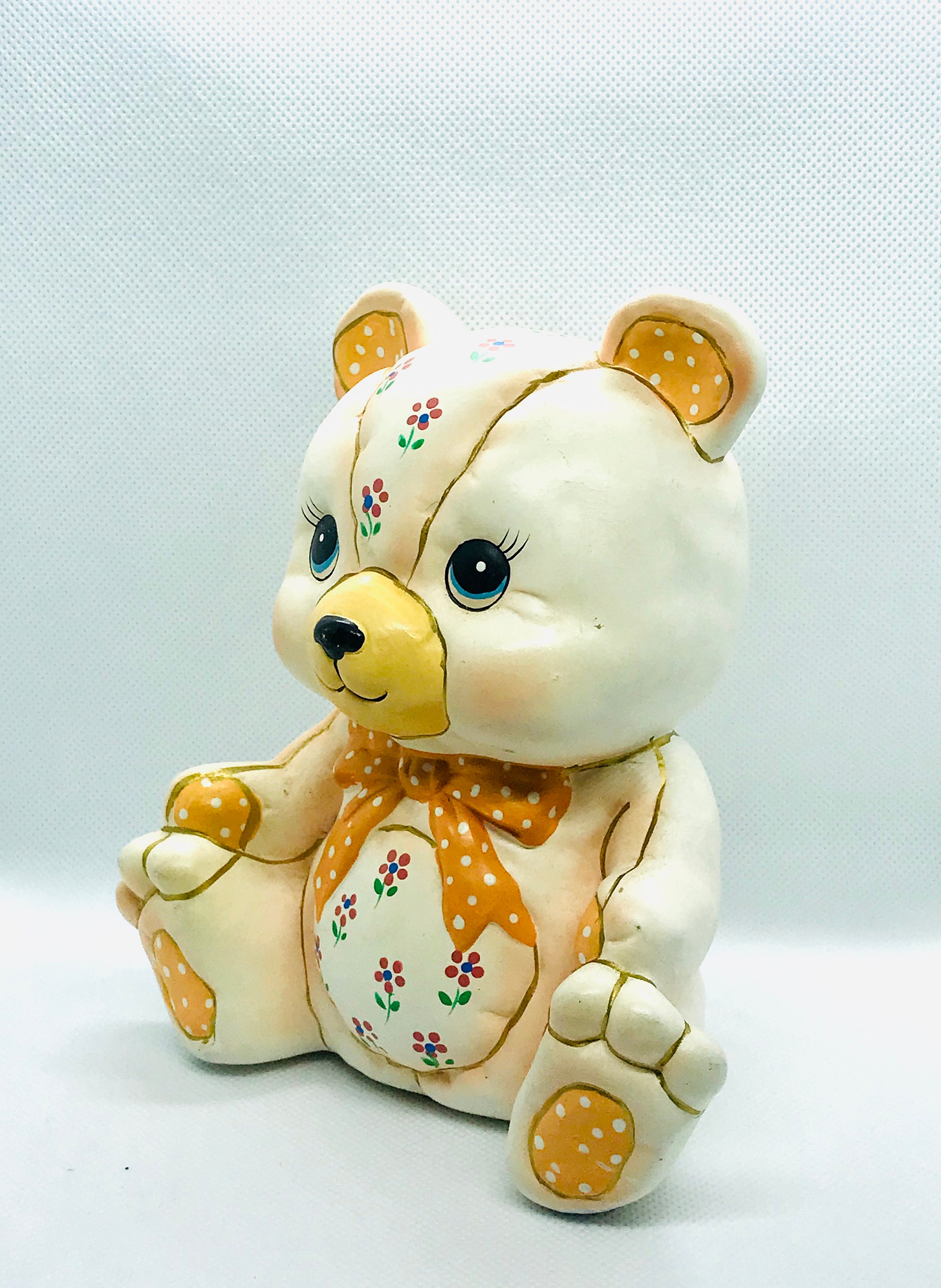 ADORABLE Lefton 1987 Teddy Bear Coin Bank, Vintage Piggy Bank, Vintage ...