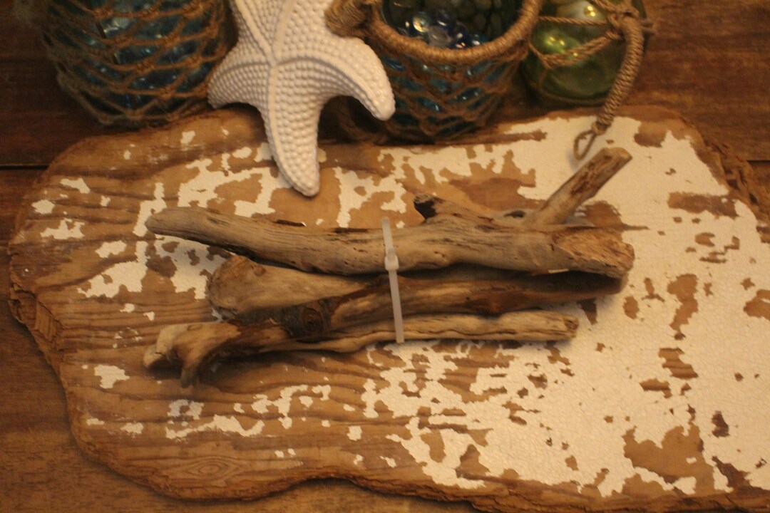 5 Small Rustic Surf Tumbled California Driftwood Sticks 10"-12 1/4" and ...
