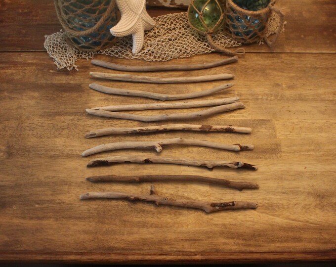 10 Pieces of Large Rustic Surf Tumbled California Driftwood Sticks for ...