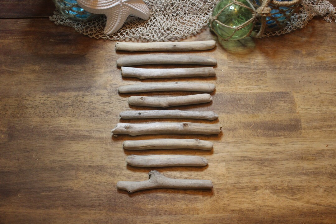 10 Pcs of Smaller Surf Tumbled California Driftwood Sticks for Macrame ...