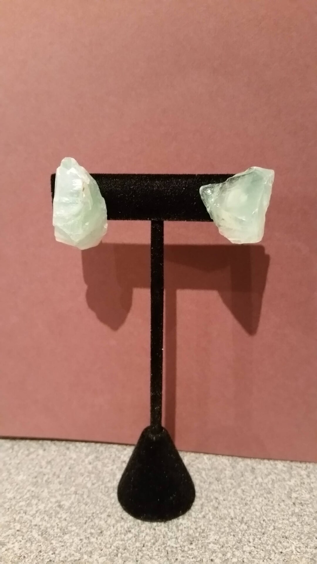 Green Calcite Stud Earrings - Etsy