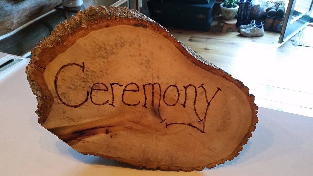 Custom Rustic Wood Log Wedding Signs Self Standing - Etsy