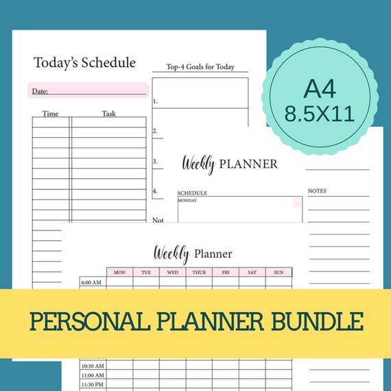 Personal Planner Bundle | Etsy