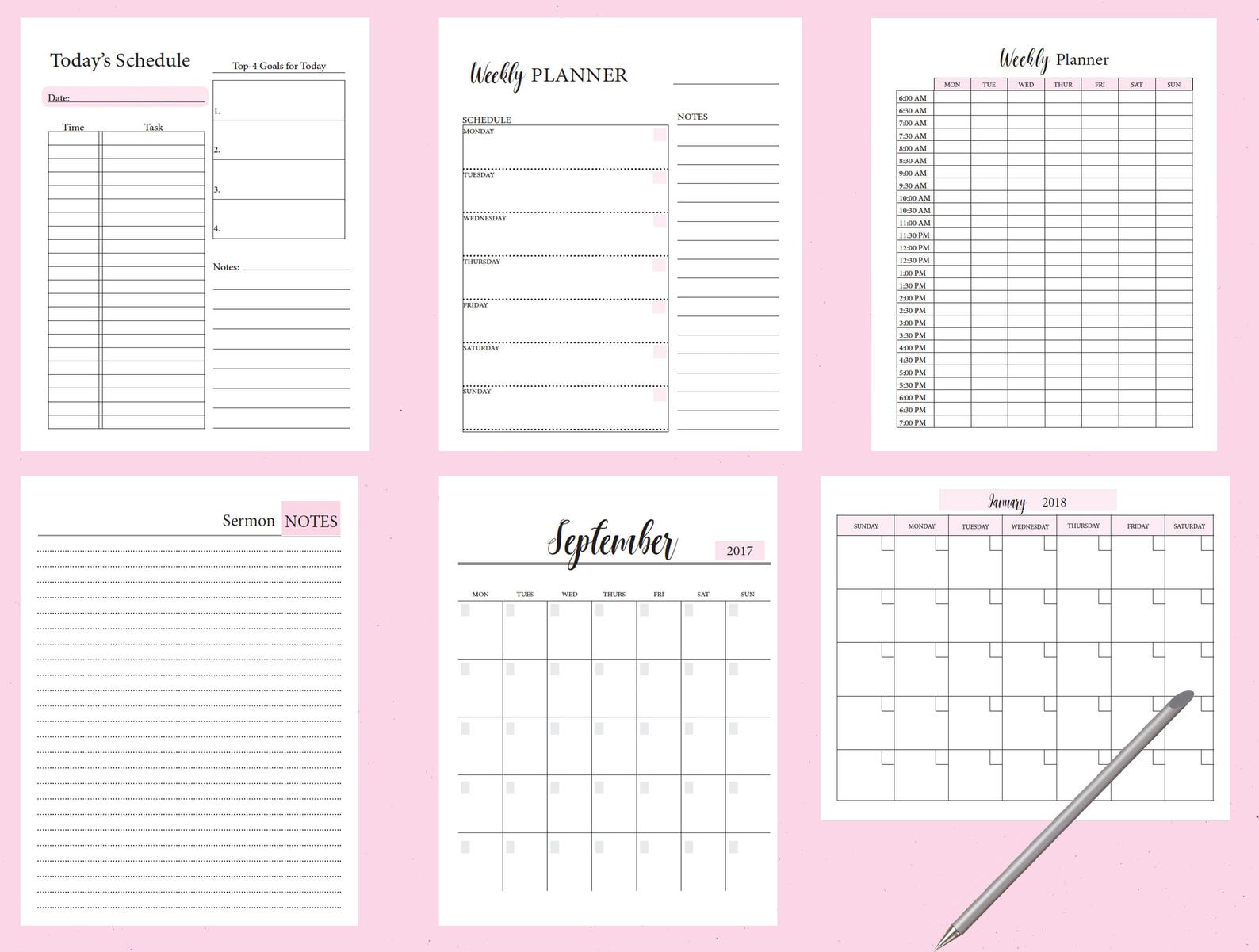 Personal Planner Bundle - Etsy