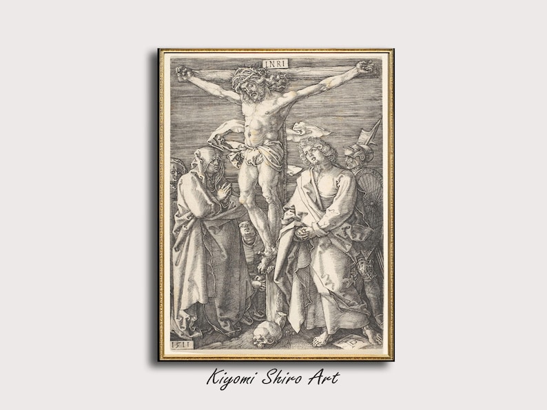 Famous Woodcut Art the Crucifixion by Albrecht Durer, Jesus of Nazareth ...