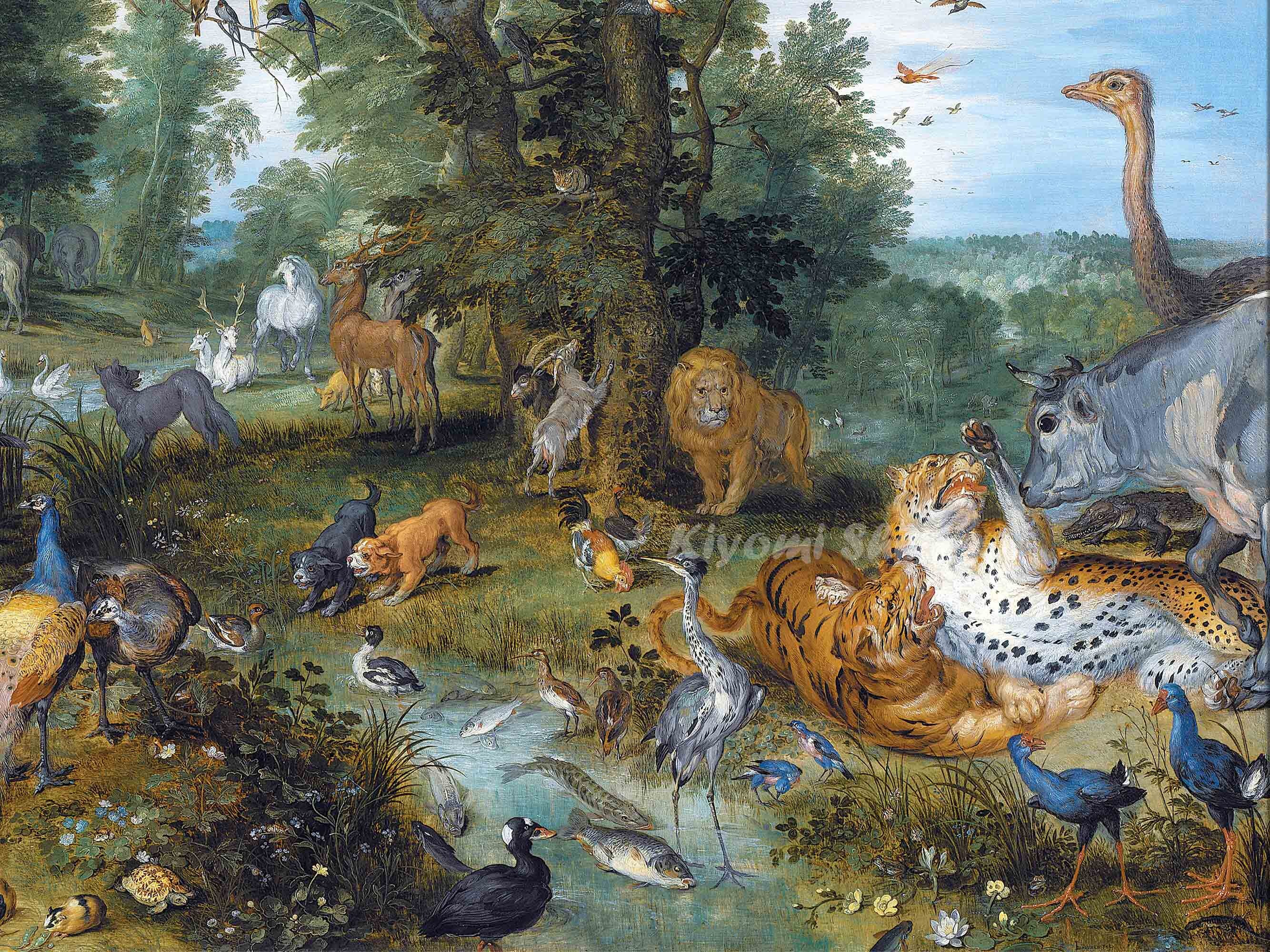 Famous Painting the Garden of Eden With the Fall of Man by Peter Paul ...