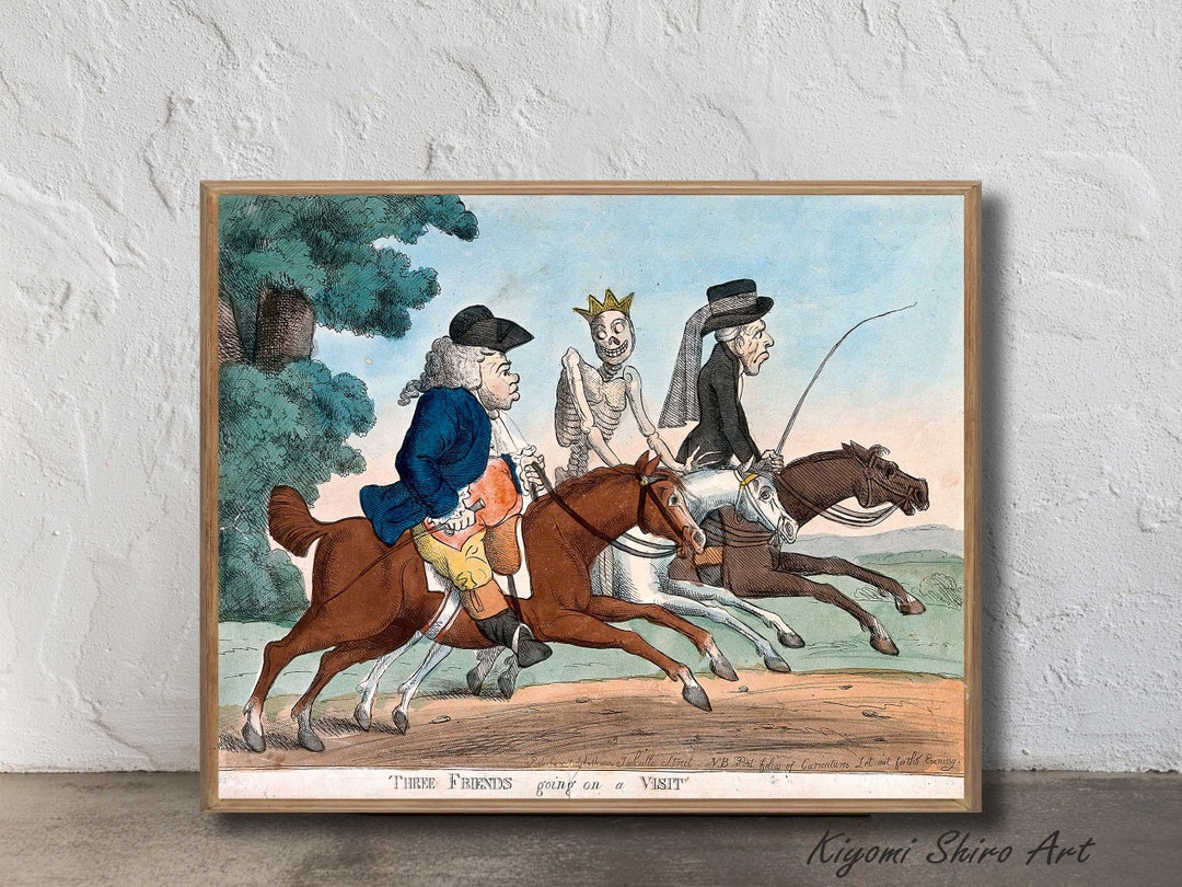 Memento Mori Vanitas Still Life Art, Dark Humor Funny Skeleton Wall Art ...