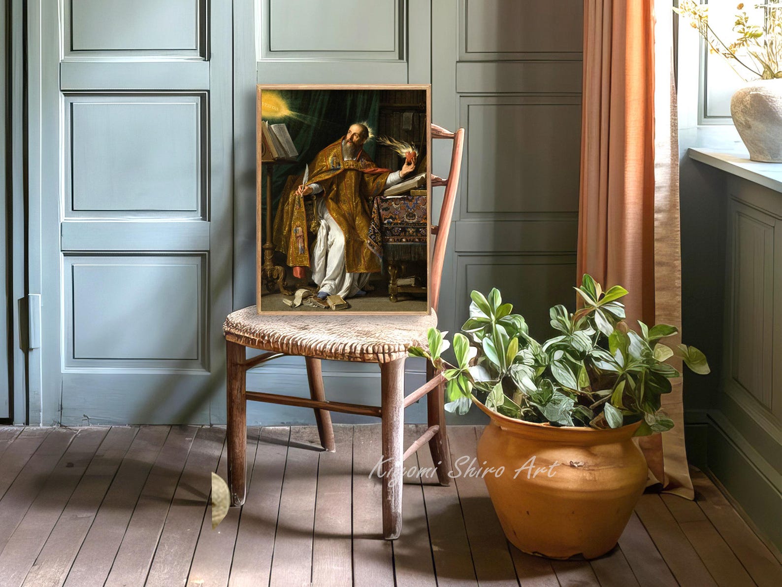 Saint Augustine of Hippo Famous Oil Painting by French Baroque Style ...