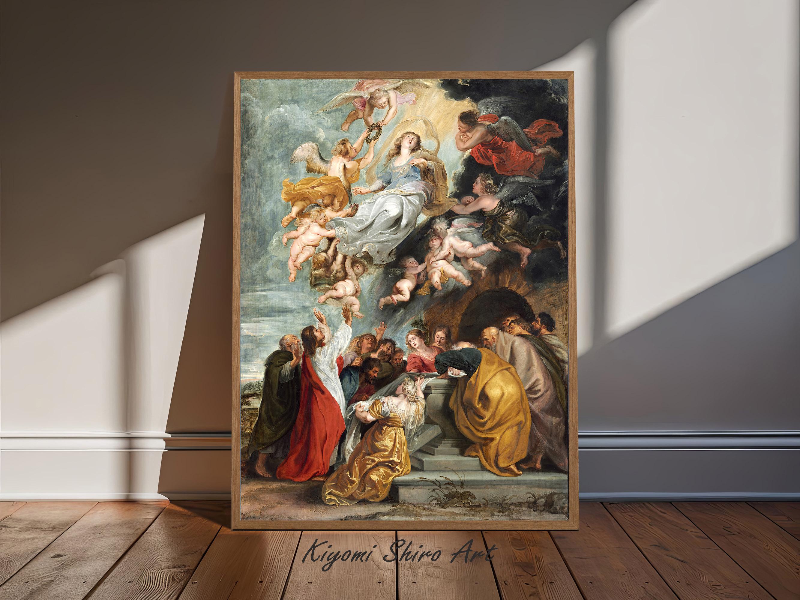 The Assumption of the Virgin by Famous Painter Peter Paul Rubens Oil ...