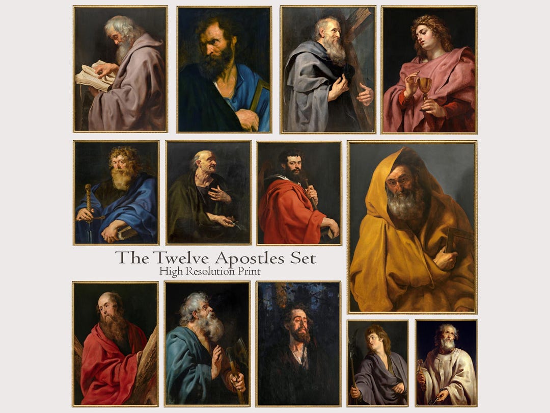The Twelve Apostles of Jesus Painting + Saint Matthias by Peter Paul ...
