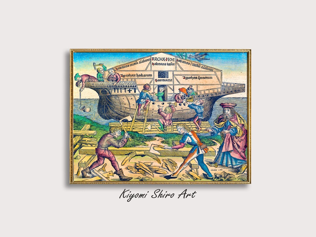 Noah's Ship Biblical Narrative Art, Noah Ark Construction, Genesis 6:9 ...