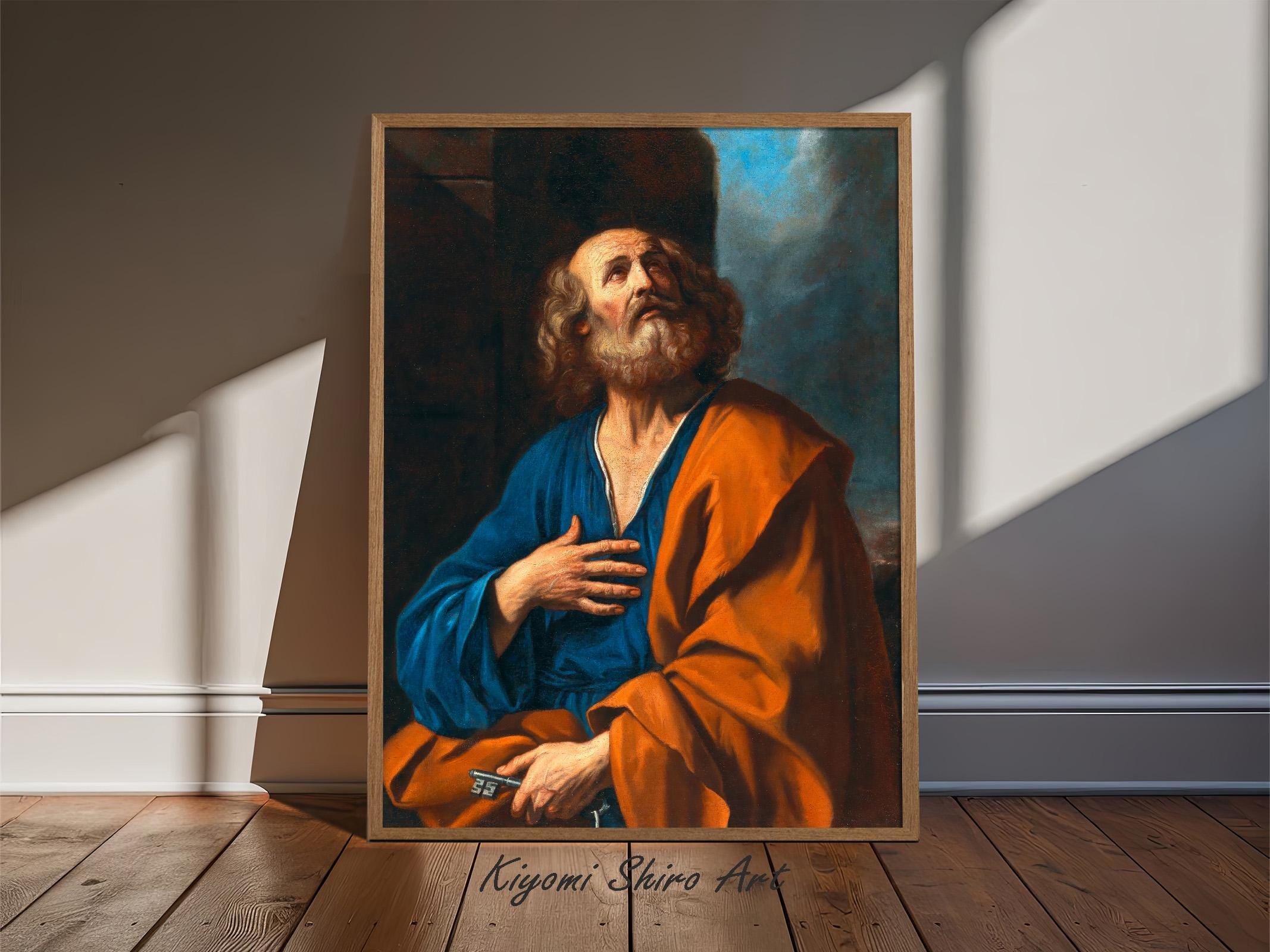 Saint Peter Portrait by Famous Italian Artst Guercino, 17th Century ...