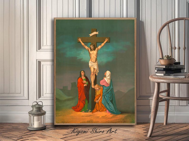 Famous Jesus Crucifixion Artwork, Jesus of Nazareth Crucifixion Graphic Art Print, St Mary ...