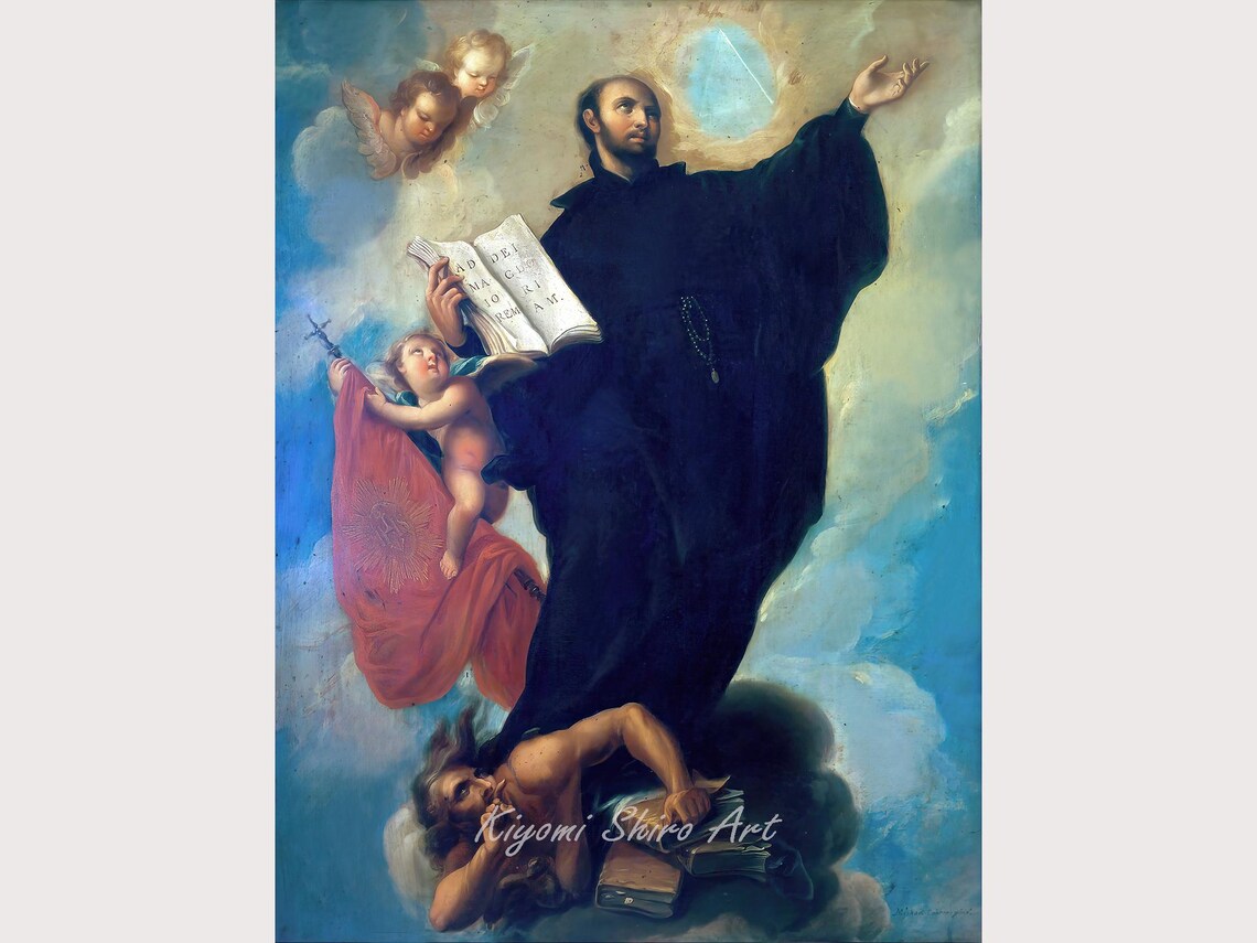 Saint Ignatius Loyola Portrait by Mexican Artist Miguel Cabrera, 18th ...