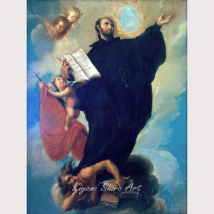 Saint Ignatius Loyola Portrait by Mexican Artist Miguel Cabrera, 18th-century Spanish Baroque ...