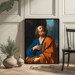 Saint Peter Portrait by Famous Italian Artst Guercino, 17th Century ...