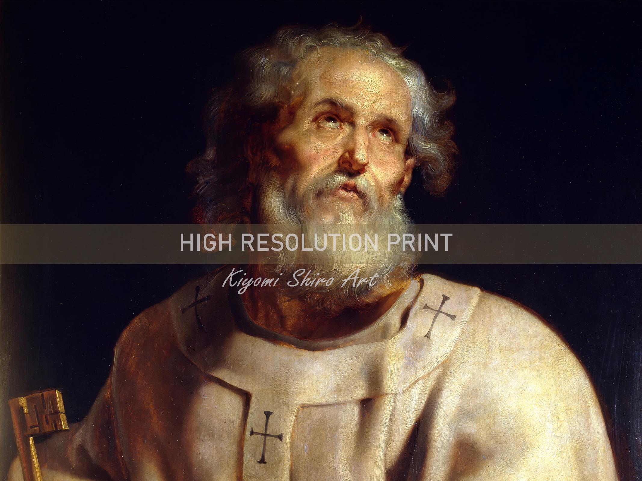 Famous Saint Simon Peter the Apostle Portrait by Flemish Artist Peter ...