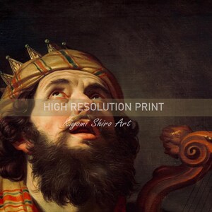 Biblical King David the King of Israel Portrait by Famous Dutch Golden ...