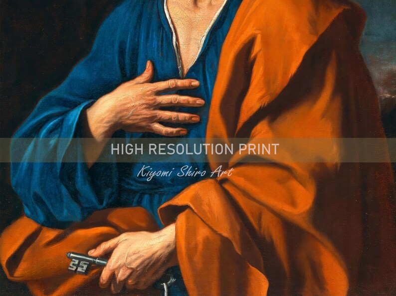 Saint Peter Portrait by Famous Italian Artst Guercino, 17th Century ...