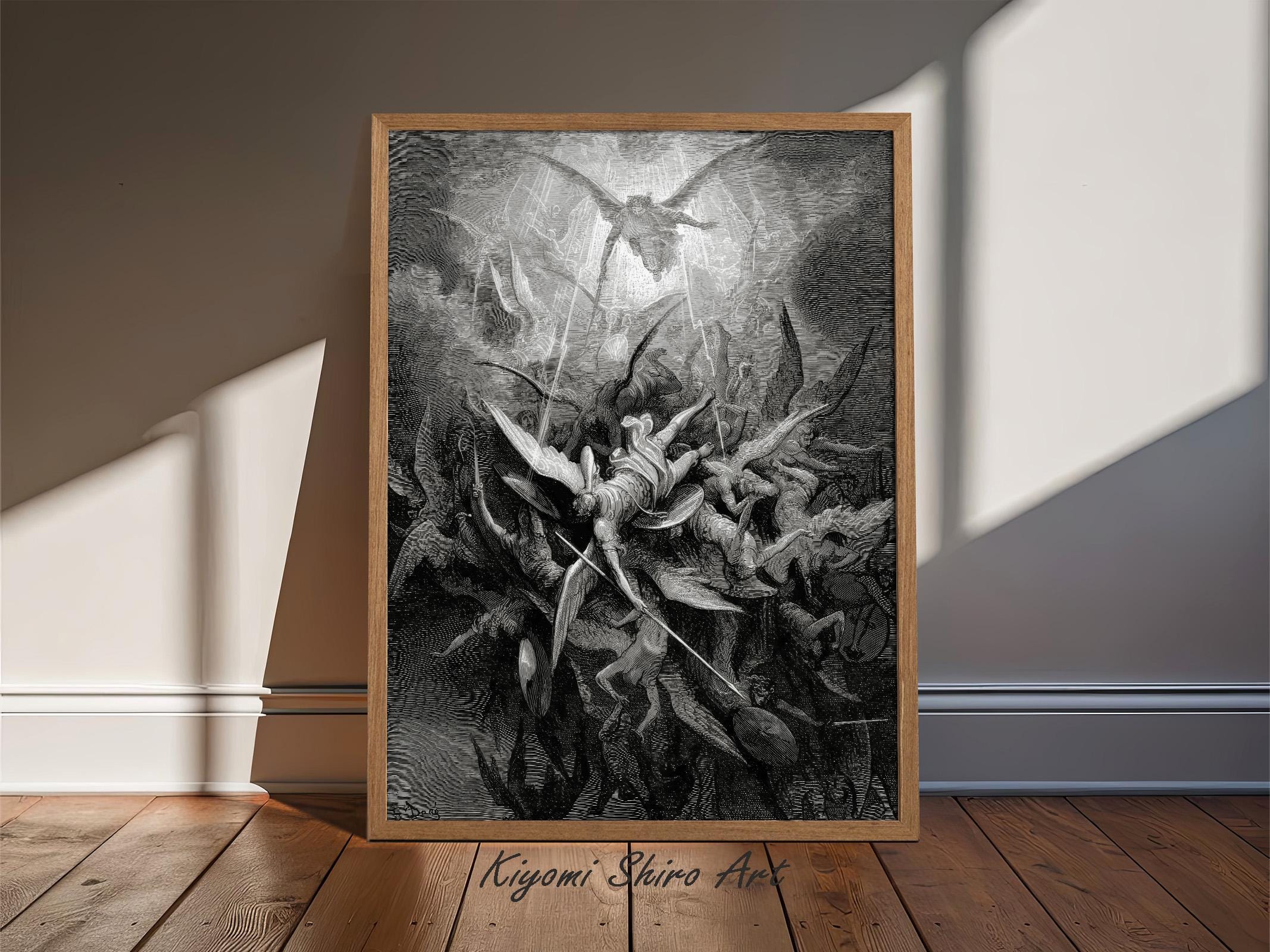 Fallen Angel Artwork, Paradise Lost Gustave Dore Engravings, Romantic ...