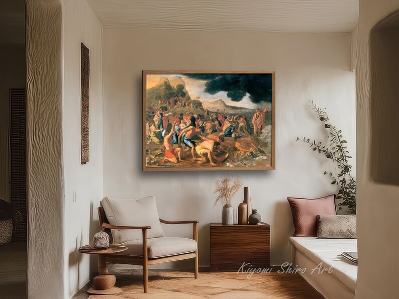 Moses Crossing of the Red Sea Painting by Nicolas Poussin, National ...
