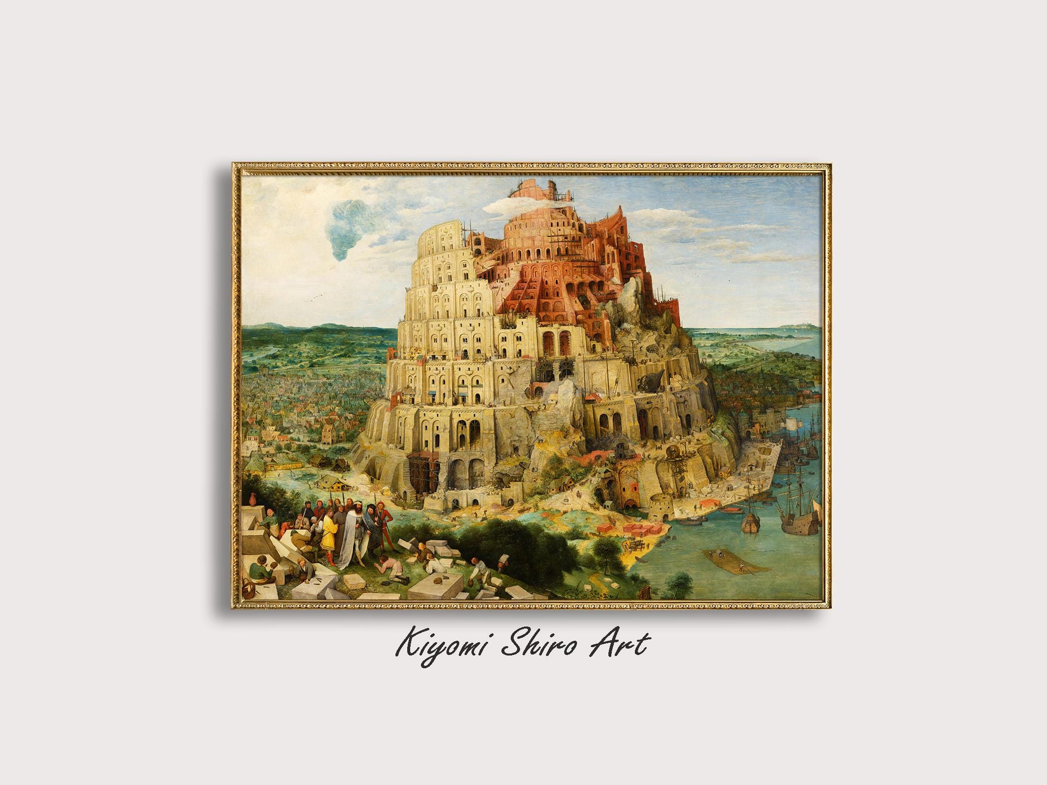 The Tower of Babel by Famous Artist Pieter Bruegel, Renaissance ...