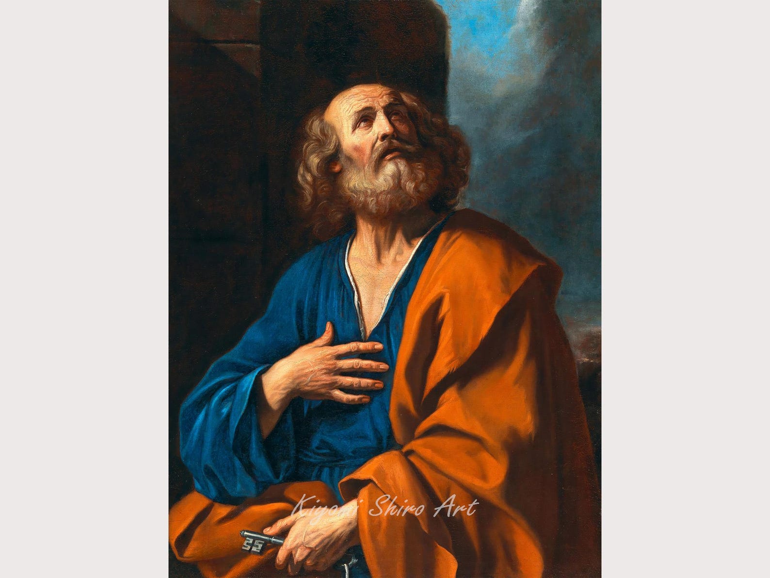 Saint Peter Portrait by Famous Italian Artst Guercino, 17th Century ...