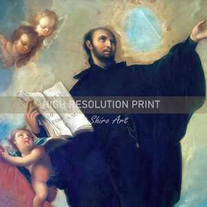 Saint Ignatius Loyola Portrait by Mexican Artist Miguel Cabrera, 18th-century Spanish Baroque ...