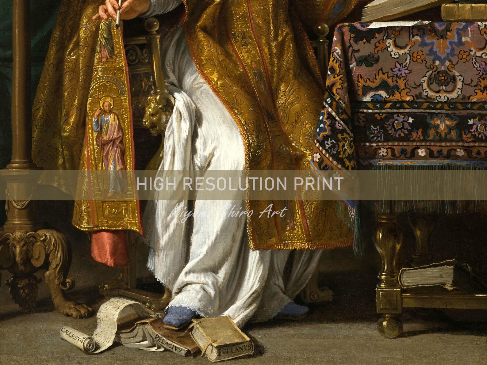 Saint Augustine of Hippo Famous Oil Painting by French Baroque Style ...