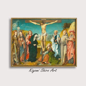 Christ on the Cross by Cornelis Engebrechtsz, Famous Old Master Painting the Crucifixion Jesus ...