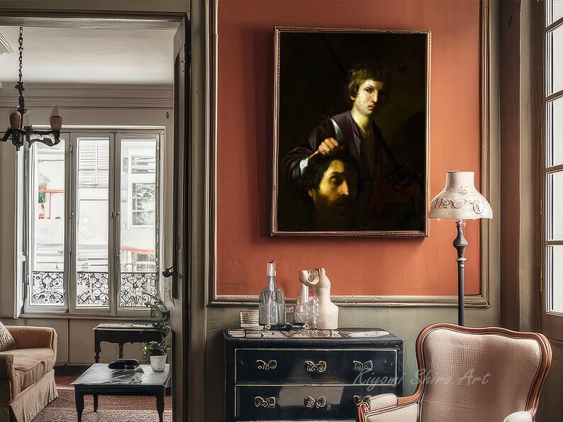 King David and Goliath Baroque Period Art, French Artist Nicolas ...