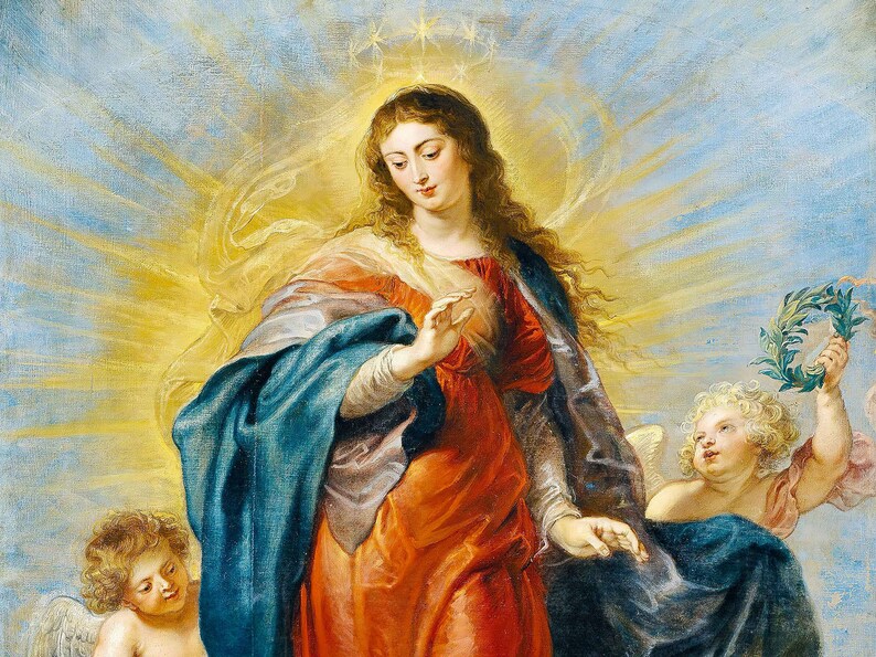 Immaculate Conception of Mary by Peter Paul Rubens, Mary Mother of God ...