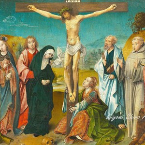 Christ on the Cross by Cornelis Engebrechtsz, Famous Old Master Painting the Crucifixion Jesus ...