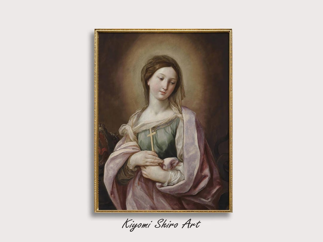 Saint Margaret of Antioch Portrait, Famous Italian Baroque Painter ...