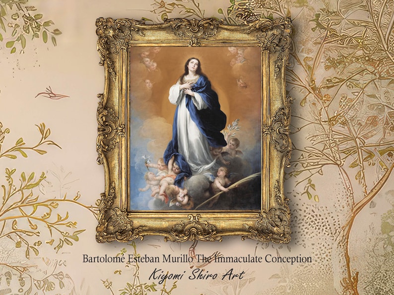 Famous Painting the Immaculate Conception by Bartolomé Esteban Murillo ...