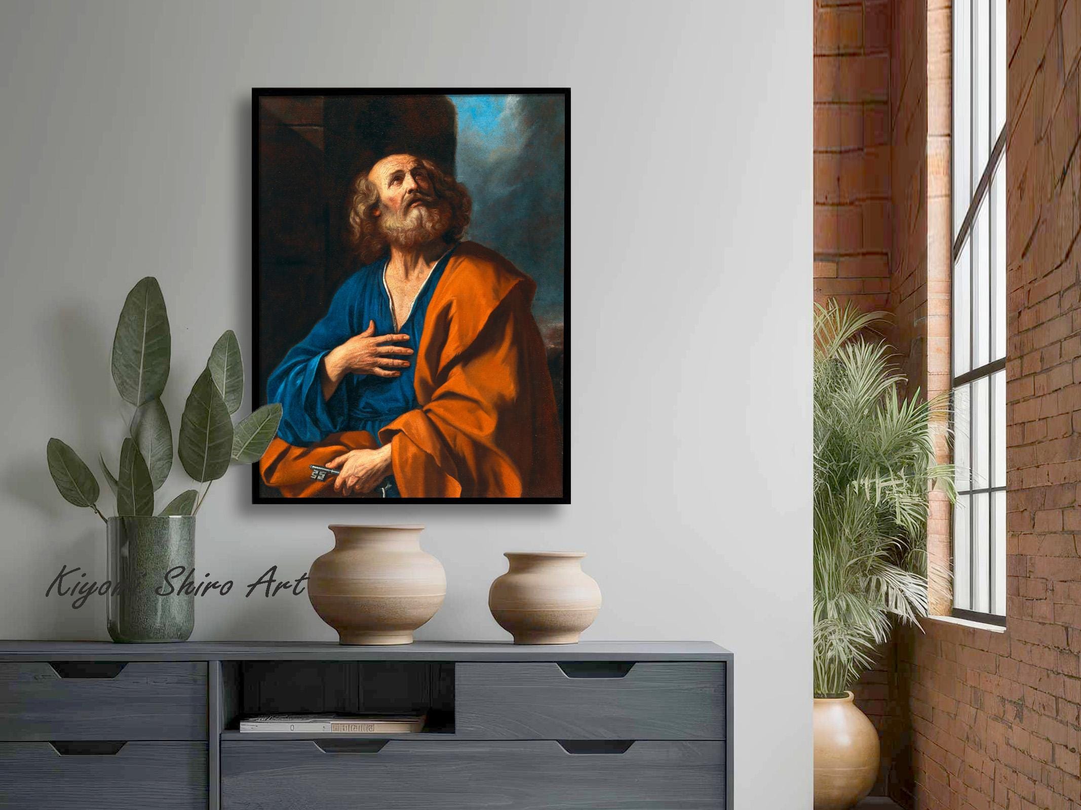 Saint Peter Portrait by Famous Italian Artst Guercino, 17th Century ...