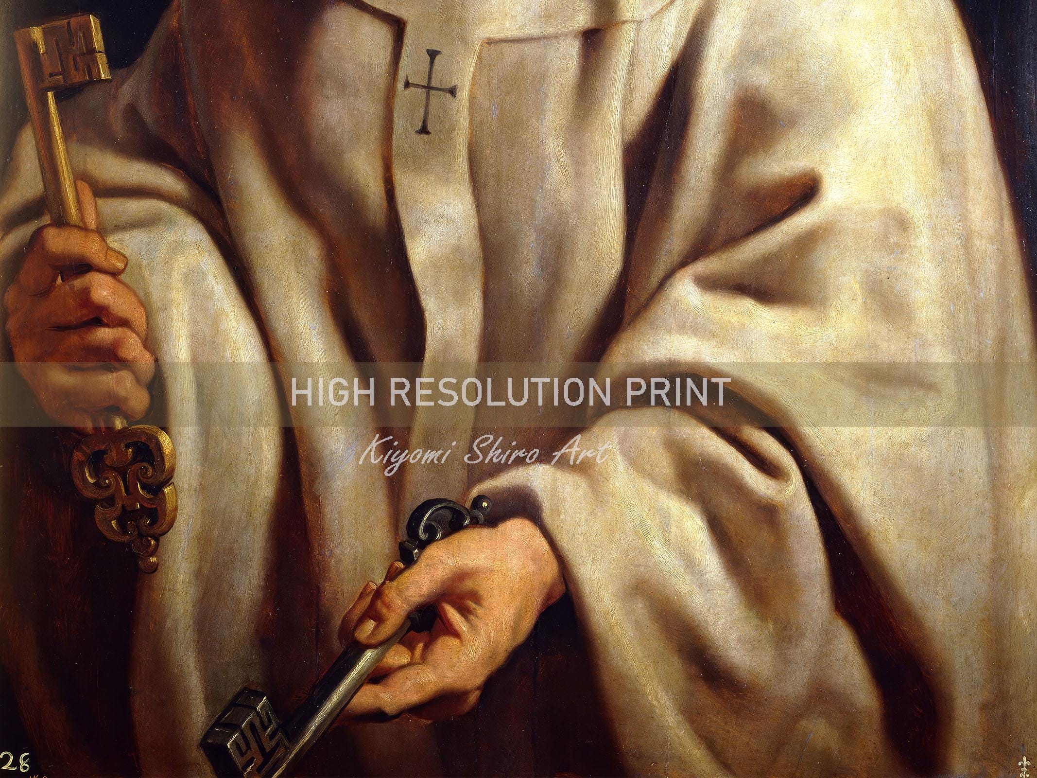 Famous Saint Simon Peter the Apostle Portrait by Flemish Artist Peter ...