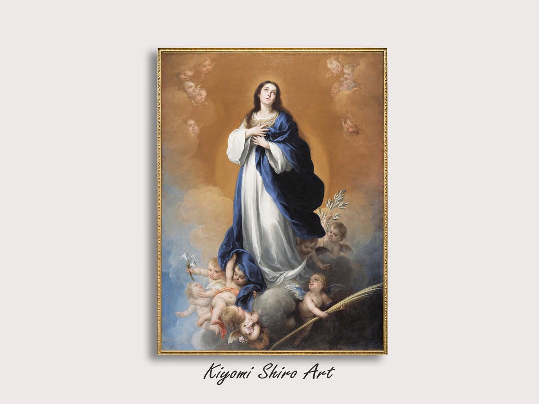 Famous Painting the Immaculate Conception by Bartolomé Esteban Murillo ...