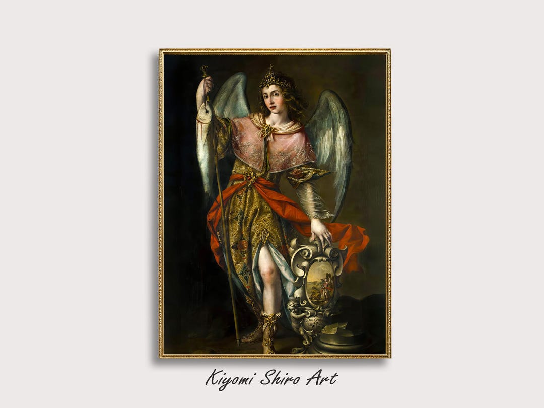 Archangel Raphael Oil Painting, Patron Saint of Healing, Saint Raphael ...